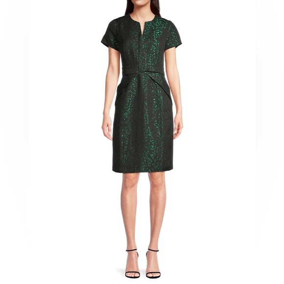 Shani | Dresses | Shani Jacquard Bow Detail Dress | Poshmark